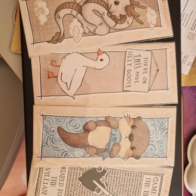 Bumble Bee Bookmark Illustrated Bookmarks Spring Summer Bookmarks Cosy ...