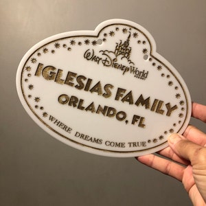 Walt Disney World Inspired Cast Member Name Stroller Sign Tag WDW ...
