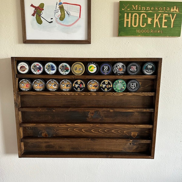 Hockey Puck Display and Storage Shelf: Sizes 6 Pucks to 36 Pucks - Etsy