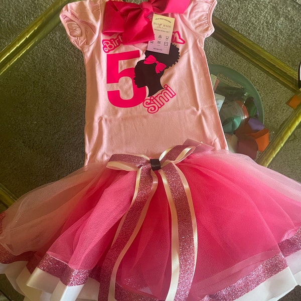Giraffe Tutu Set, Giraffe Outfit, Kid's Birthday Tutu With Name, Brown ...