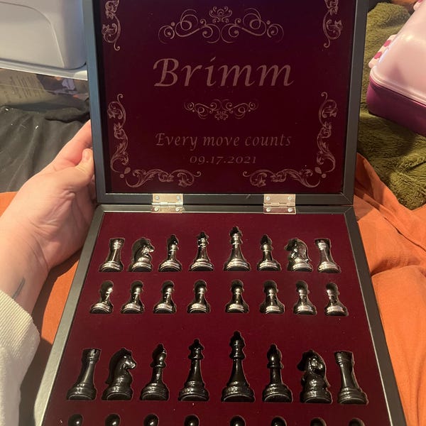 Personalized Chess Set - Engraved Chess Set - Chess Board Set With ...