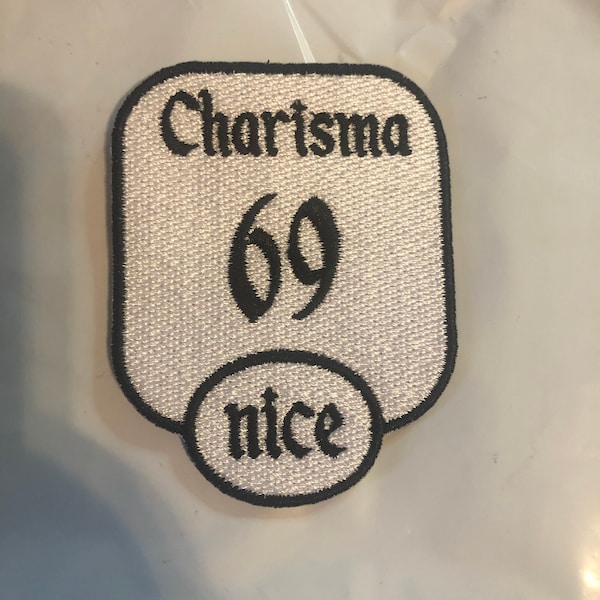 69 Charisma TTRPG Stat Patch, Fully Embroidered Dnd Attribute Emblem ...