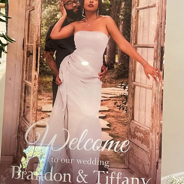 Custom Photo Wedding Welcome Sign: Acrylic, PVC, or Paper - Etsy