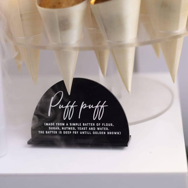 Acrylic Buffet Food Name Sign, Food Table Tent Card, Food Tag, Cute ...