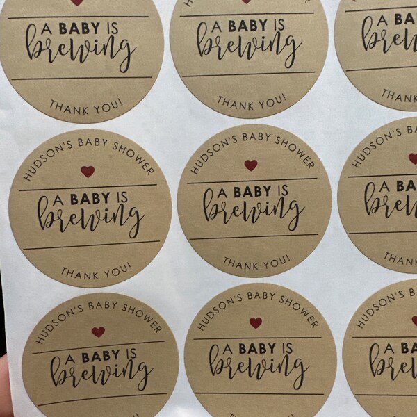 A Baby is Brewing Labels,a Baby is Brewing Stickers,baby Shower Favor ...