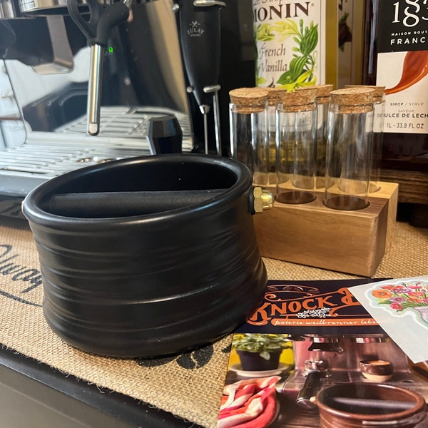 Knock Box Handmade in Ceramic Porcelain With Black Glaze - Etsy