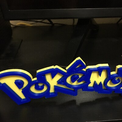 Pokemon Video Game Logo Sign man Cave, Game Room, Shelf, Wall, Decor ...