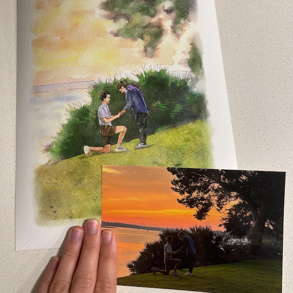 Custom Family Portrait Painting From Photo, Watercolor Portrait ...