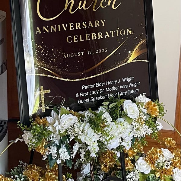 Pastoral Anniversary Welcome Sign, Church Anniversary, Pastor ...