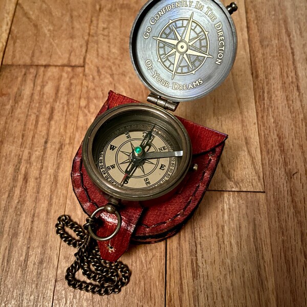 Engraved Compass, First Holy Communion Compass, Personalized Baptism ...