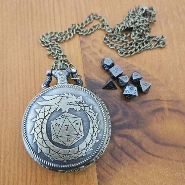 Custom Pocket Watch Dice Tray - Roman Style Pocket Watch Shell, Metal ...