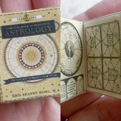 PREDICTIVE ASTROLOGY Dollhouse Miniature Book 1:12 Fortune Telling ...