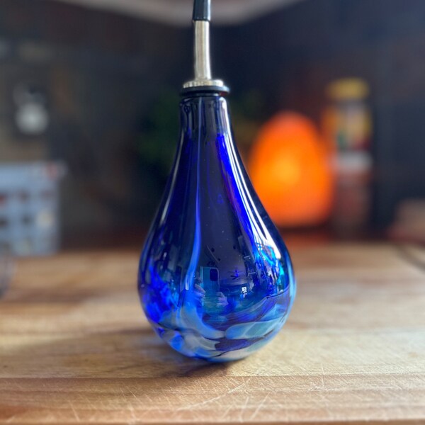 Blown Glass Space Paperweight, Blacks, Golds, White and Burgundy ...