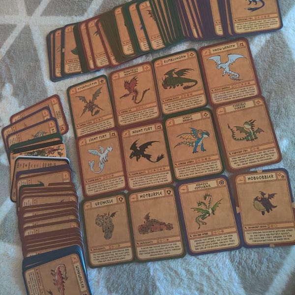 HTTYD Card • Dragon Cards • 97 Cards • Train Your Dragon Card • Deck of ...