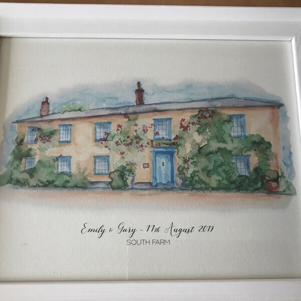 The Tithe Barn at Bolton Abbey Wedding Venue Personalised Print - Etsy UK