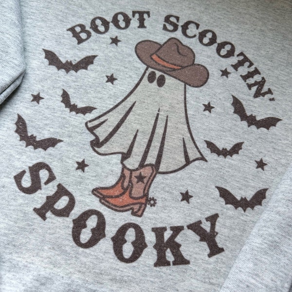 Boot Scootin Spooky Ghost Halloween Design, Ready to Press Sublimation ...