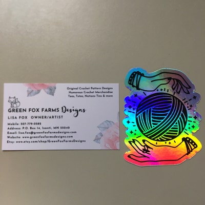 Yarn Magic Decal, Laptop Sticker, Holographic Decal, Yarn Lover Gift ...