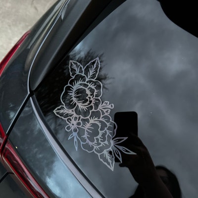 Lotus Sticker, Lotus Decal, Floral Car Window Decal, Lotus Tumbler ...