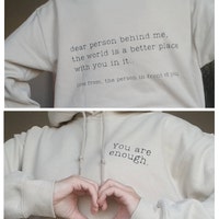 Love Yourself Hoodie Trendy Sweaters Heart Self Love Hoodie Self ...