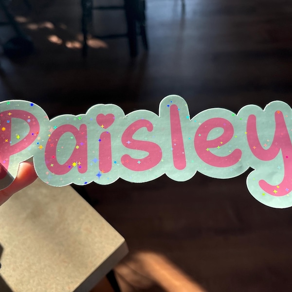 Personalized Bubble Letter Name Sticker - Custom Water Bottle, Laptop ...