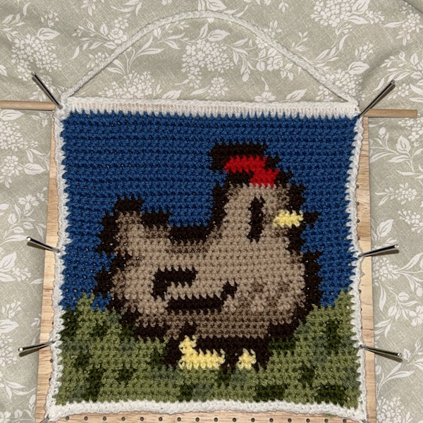 Stardew Valley Chicken Crochet Tapestry Pattern Digital Download PDF ...