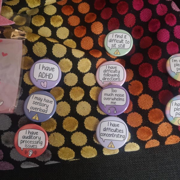 I Have Difficulty Following Directions Badge Pin | Dyslexia - ADHD - Etsy