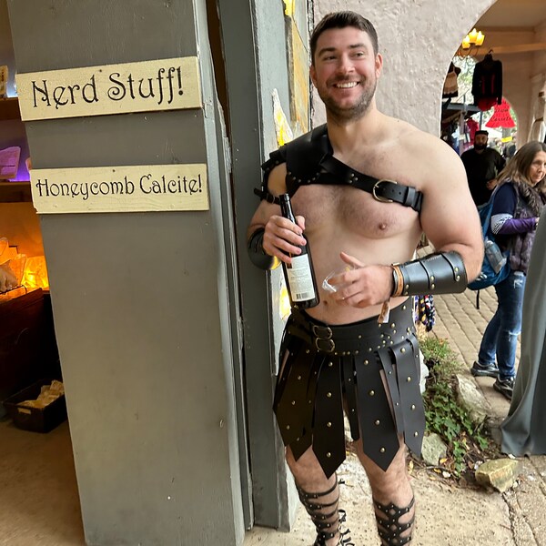 Gladiator Spartacus Leather Shoulder Armor , High Quality. SCA, LARP - Etsy