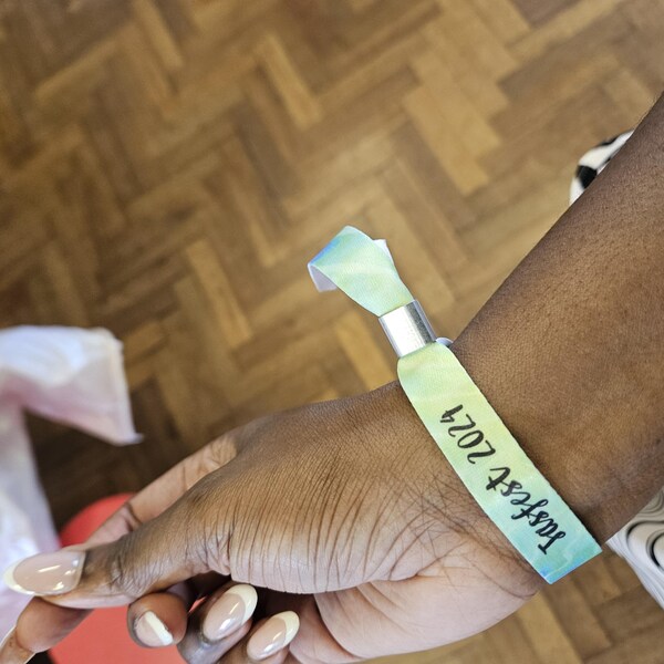 Personalised Fabric Wristbands Custom Wristband Add Any Text Wedding ...