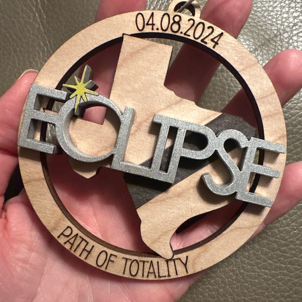 2024 Eclipse Keepsake, State Magnet or Ornament, Path of Totality - Etsy