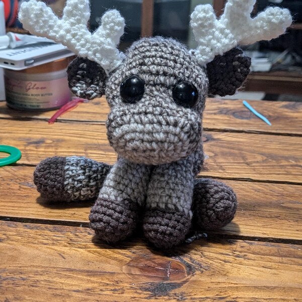Crochet Moose Amigurumi Pattern Moose Crochet Pattern Woodland Crochet ...