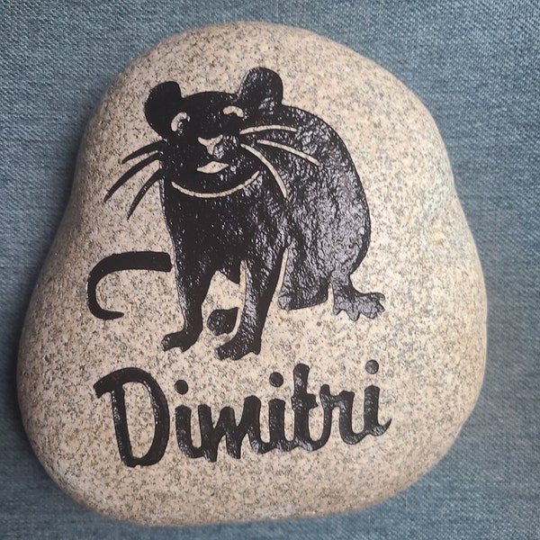 RAT MEMORIAL 7”/8” STONE (approx. Size) 3 Designs to Choose From ...