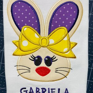 Easter Bunny Applique Design Easter Design Bunny Embroidery Rabbit ...