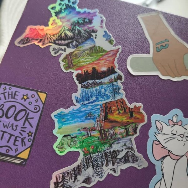 Prythian Map Sticker - Officially Licensed - ACOTAR Sticker ...