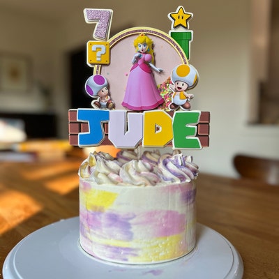 Peach Cake Topper, Mario Peach Cake Topper, Mario Princess Cake Topper ...