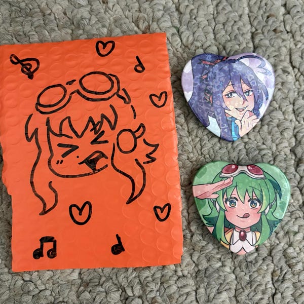 VOCALOID | Holo Heart Buttons - Etsy