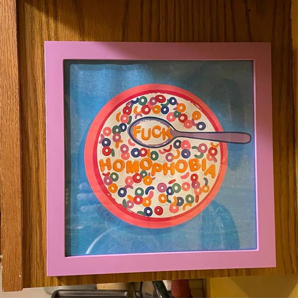 Neon Bones 8 X 10 Art Print | Graphic Pink Illustration | Punk Feminist ...