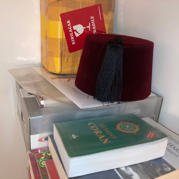 Egyptian Turkish Red Fez Tarboush Hat Black Tassel, Doctor Who Fez Hat ...