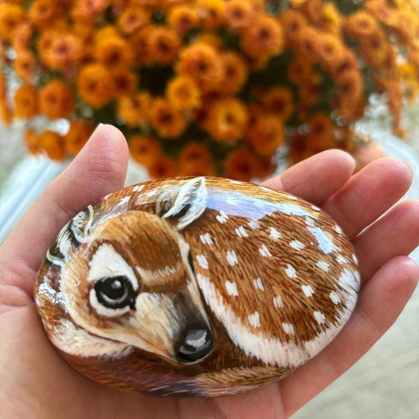 Blue Parakeet Painted Rocks, Unique Painted Stone Gifts for Bird Lovers ...