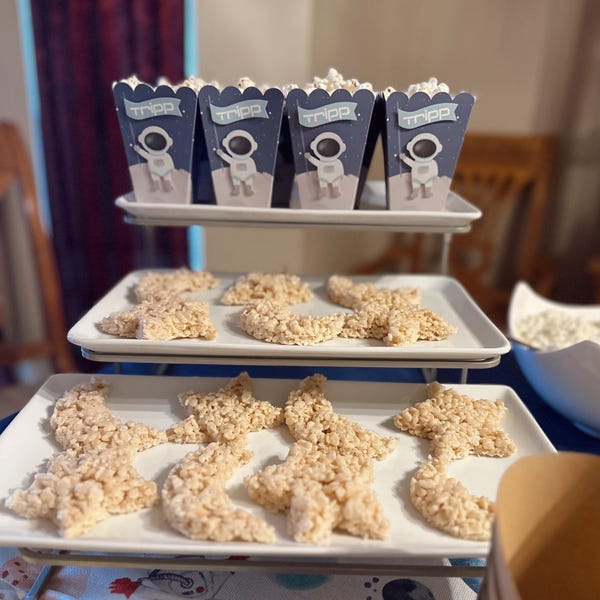Astronaut Popcorn Box: Space Birthday Party Treat Decoration - Etsy