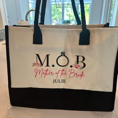 Mother of the Bride Tote Bag, MOB Tote Bag, Mother of the Bride Gift ...