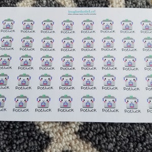 Potluck Dinner Planner Stickers - Etsy
