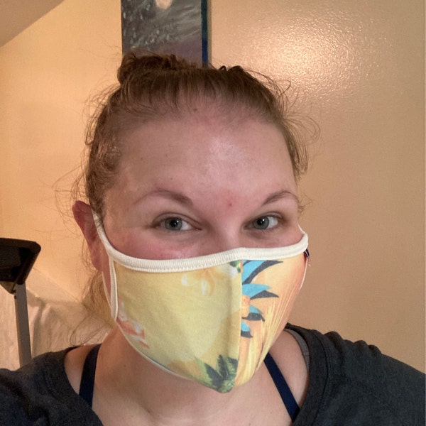 Adult Unisex Face Masks \ Washable Cloth Masks Made in the USA\ 2-ply ...