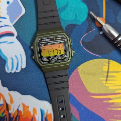 Casio F-91W Monochrome Gradient Filter Screen - Etsy