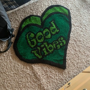 Girls Dont Cry Rug Custom Rug Handmade Rug Heart Shape Rug Tufted Rug ...