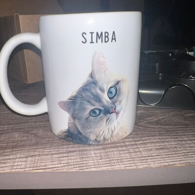 Custom Cat Mug Personalized Cat Mug With Photo & Name Custom Pet Mug ...