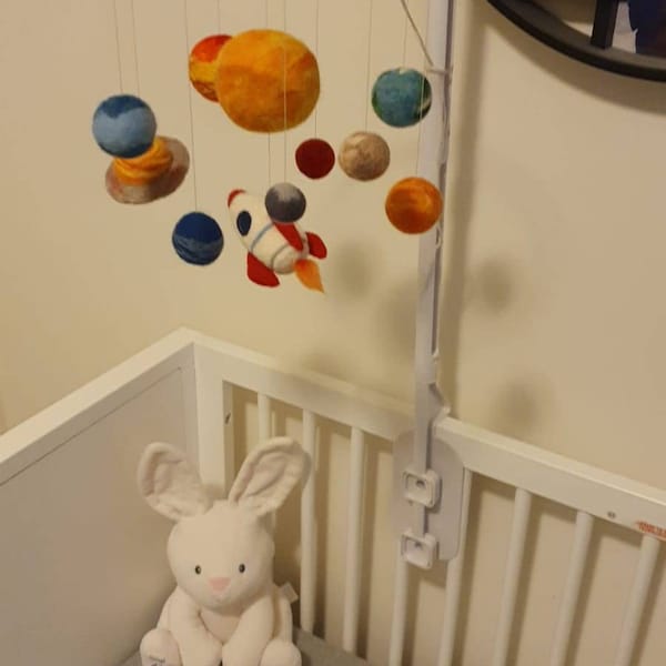 Solar System Mobile Crib Felt Planets Mobile Nursery Astronaut Mobile ...