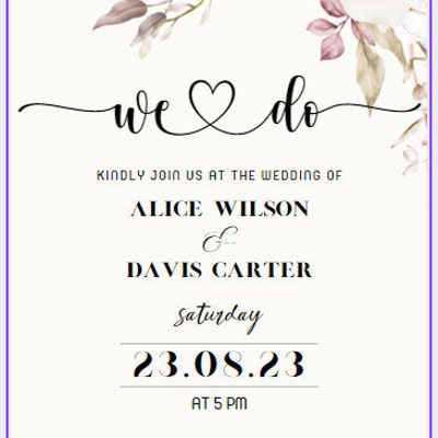 Modern Engagement Evite Template, Minimalist Online Invitation, Black ...