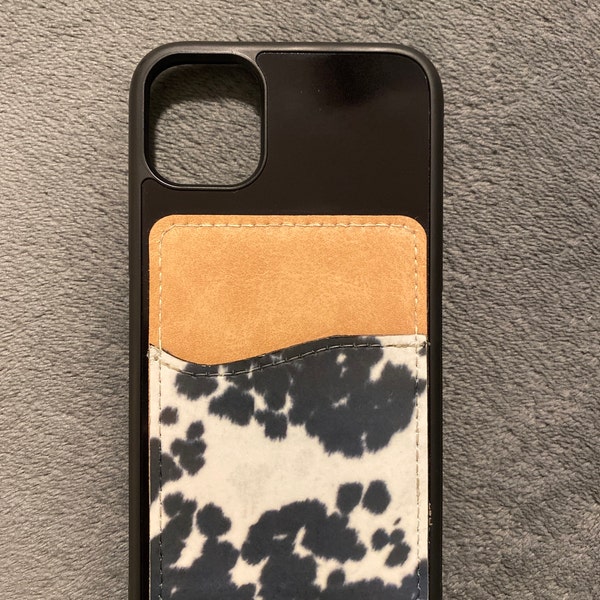 B&W Western Cowprint Bull Wallet Phone Case for iPhone and Samsung - Etsy