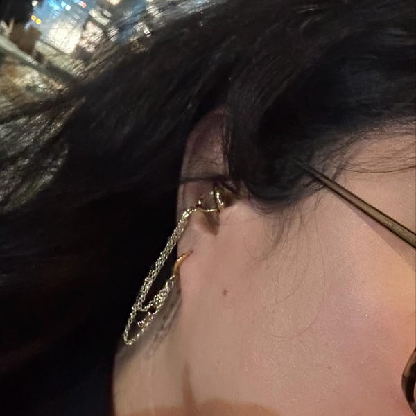 Triple Chain Loop Style Earplug Earrings, Earplug Chain, ADHD Jewelry ...
