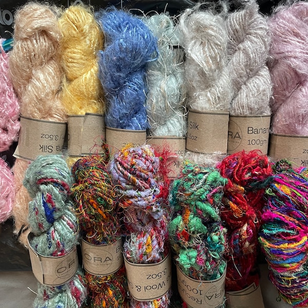 Habu Textiles Paper Yarn for Weaving, Crochet, Knitting. Silk Wrapped ...
